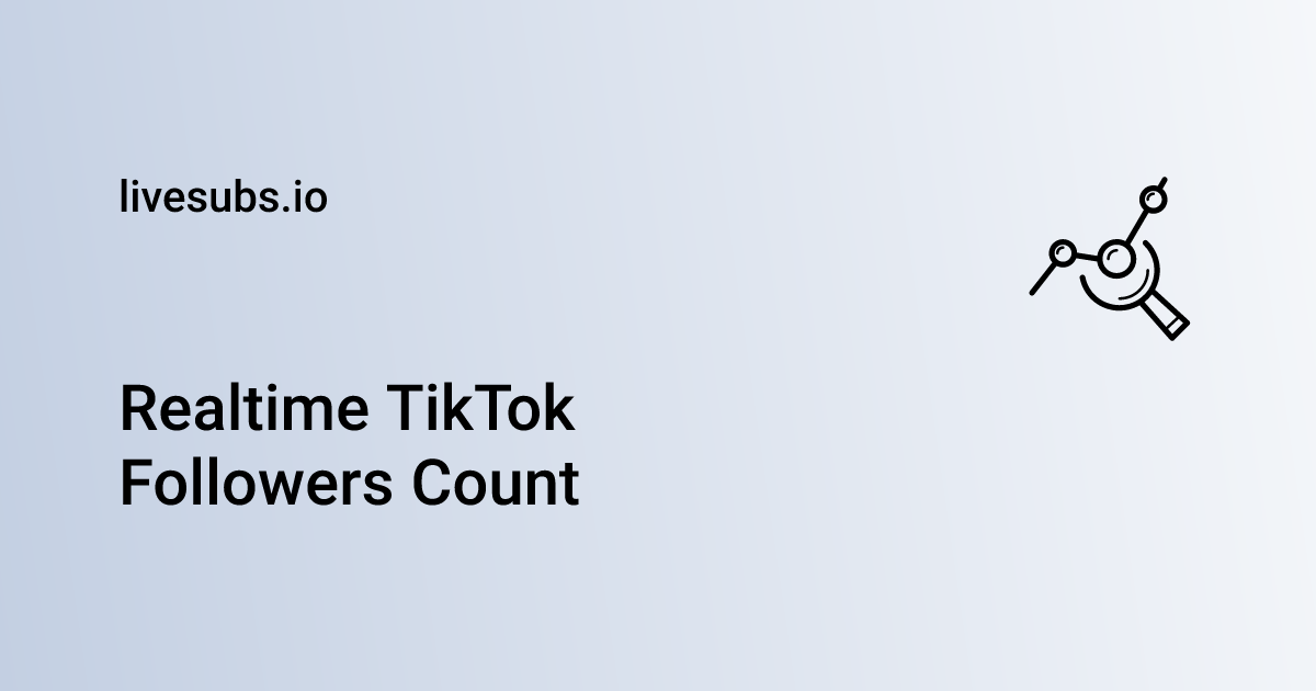 Realtime TikTok followers count | Livesubs