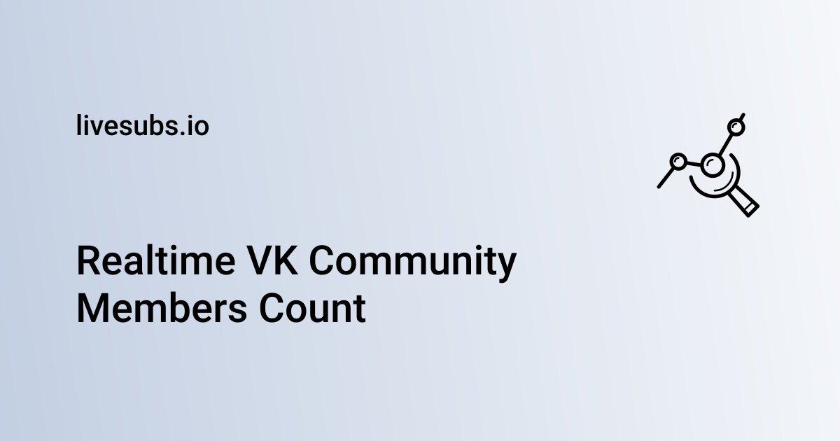 Realtime VK Followers Count | Livesubs